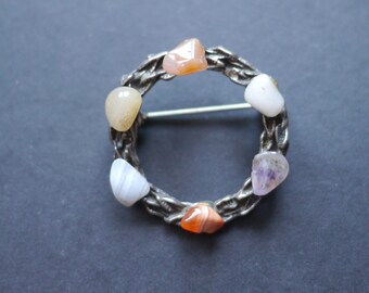 Gemstone brooch | Etsy