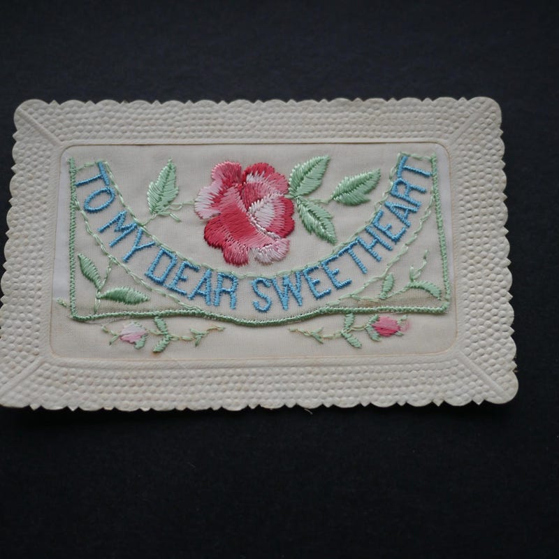 Embroidered Postcard - Etsy