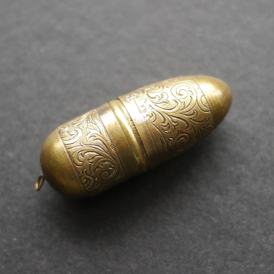 Vintage Gold Tone Metal Etui Sewing Needle Case - Etsy