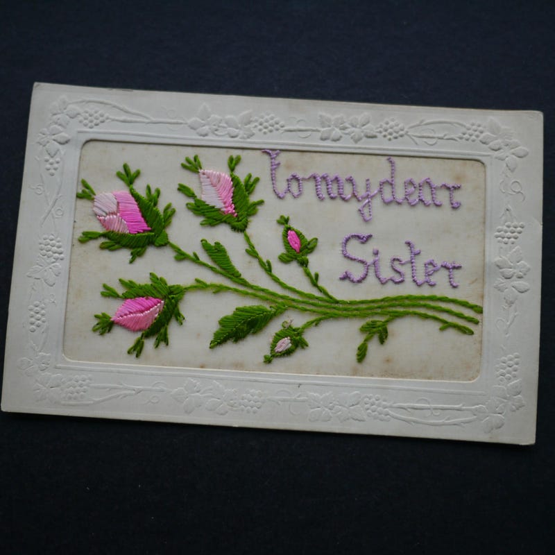 Embroidered Postcard - Etsy
