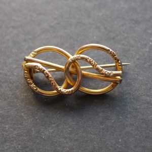Victorian Pinchbeck / Gold Tone Brooch With Engraved Details, Lovers ...