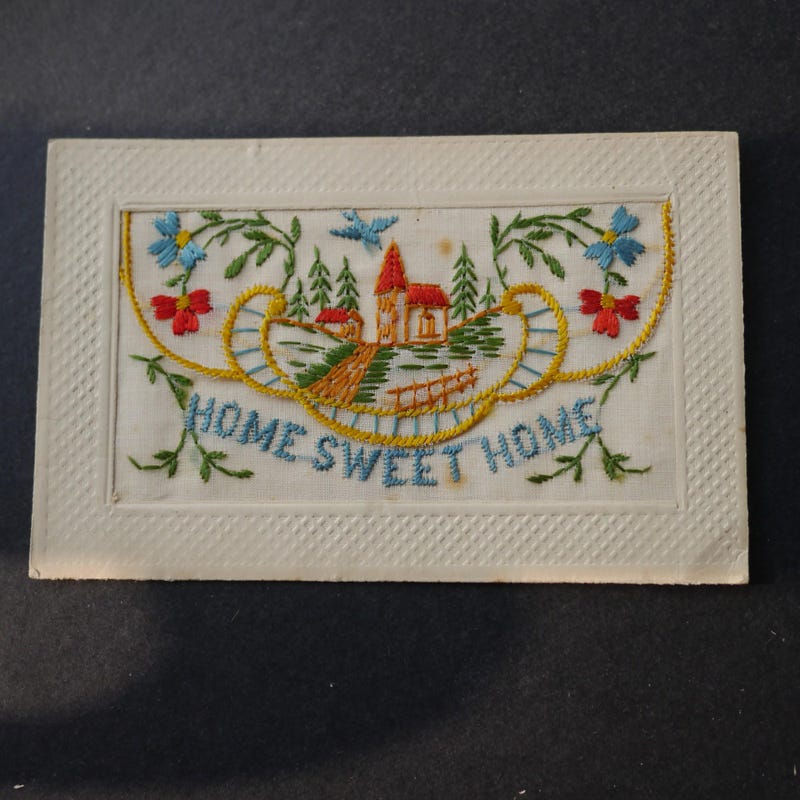 Embroidered Postcard - Etsy