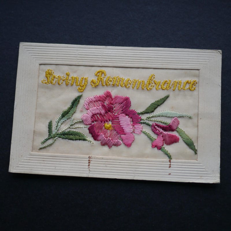 Embroidered Postcard - Etsy
