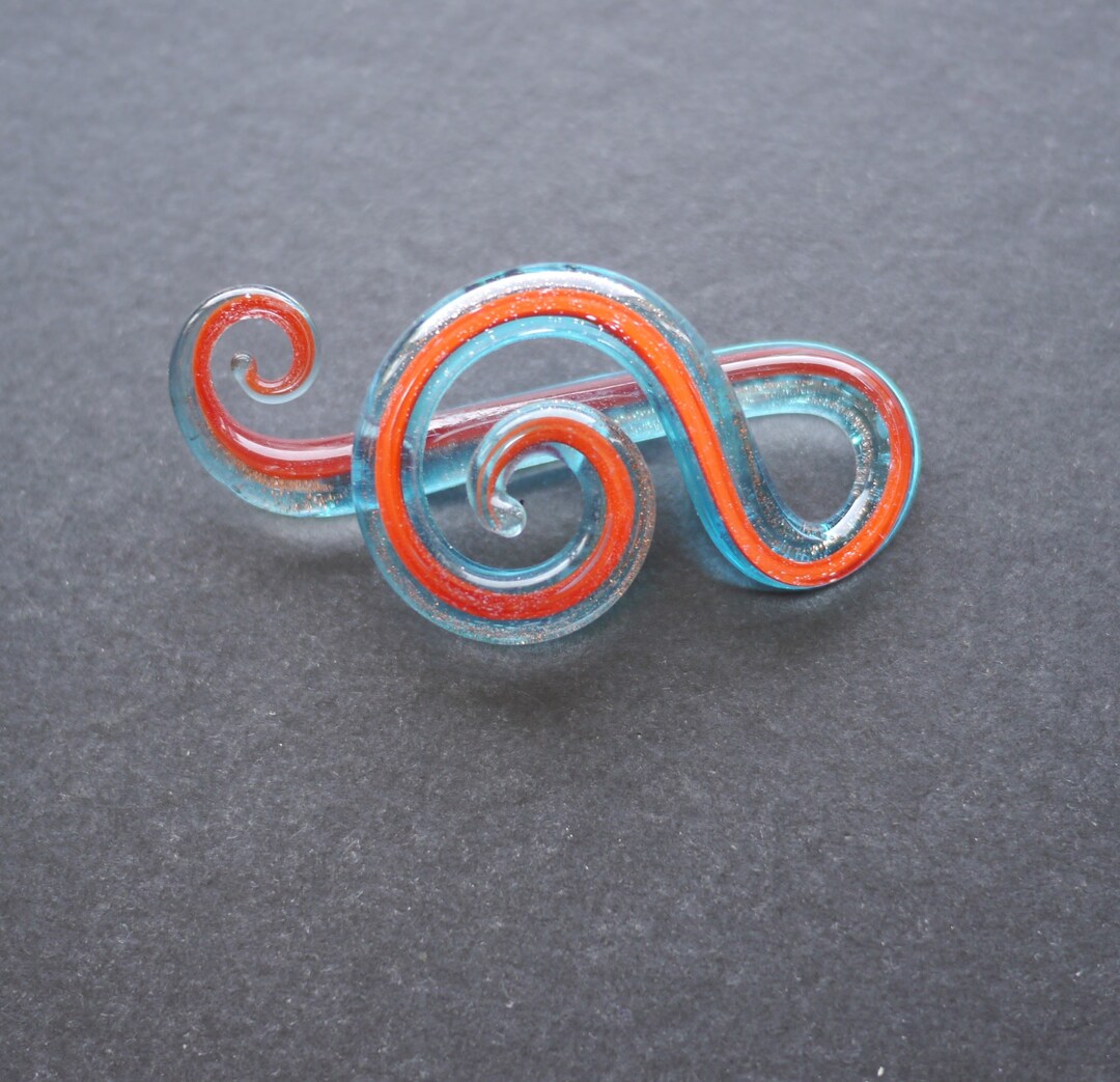 Red and Blue Glass Treble Clef Could Use as a Pendant - Etsy