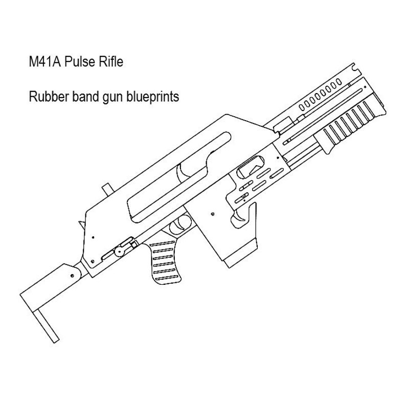 M41A Pulse Rifle Rubber Band Gun Plans - Etsy Australia