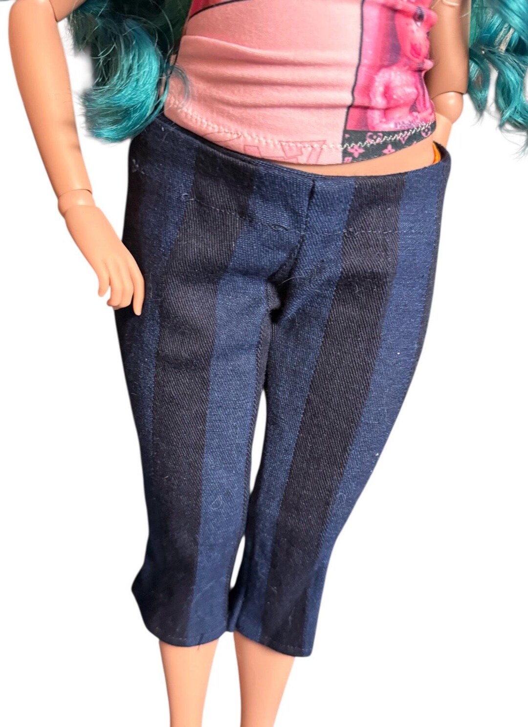 Two-toned Striped Capris for Smart Doll or Similar These Are - Etsy