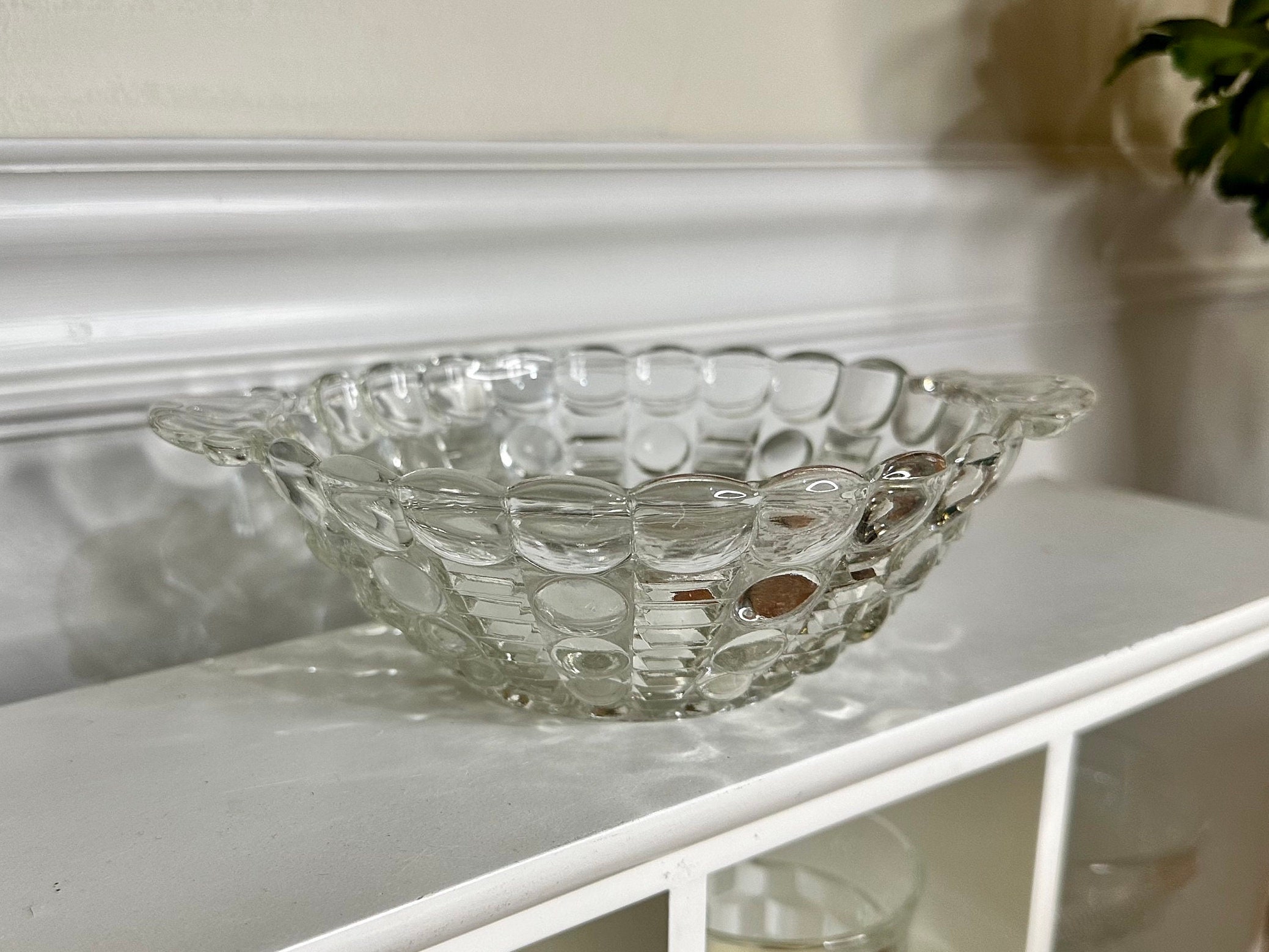 Vintage Anchor Hocking Bowl Bubble Ladder Style - Etsy