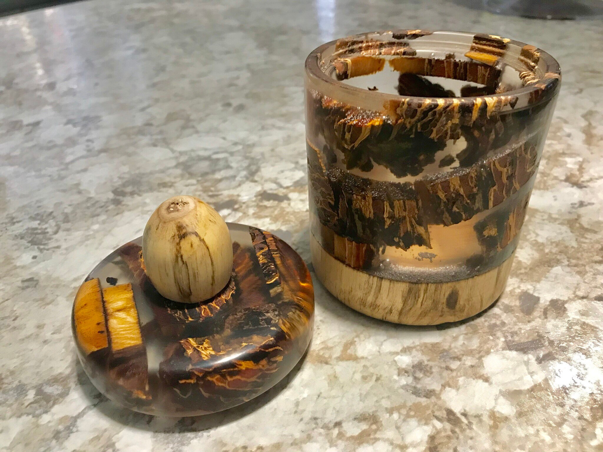 Tree Bark Resin Jewerly Box - Etsy Canada