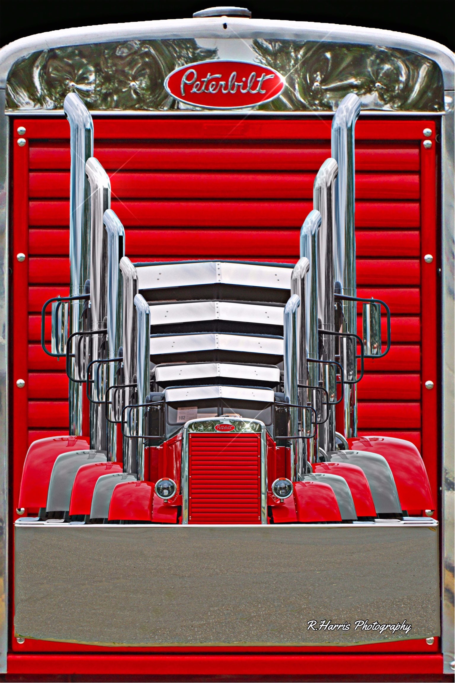 Long Nose Peterbilt Multiple Exposure Fleece Blanket - Etsy
