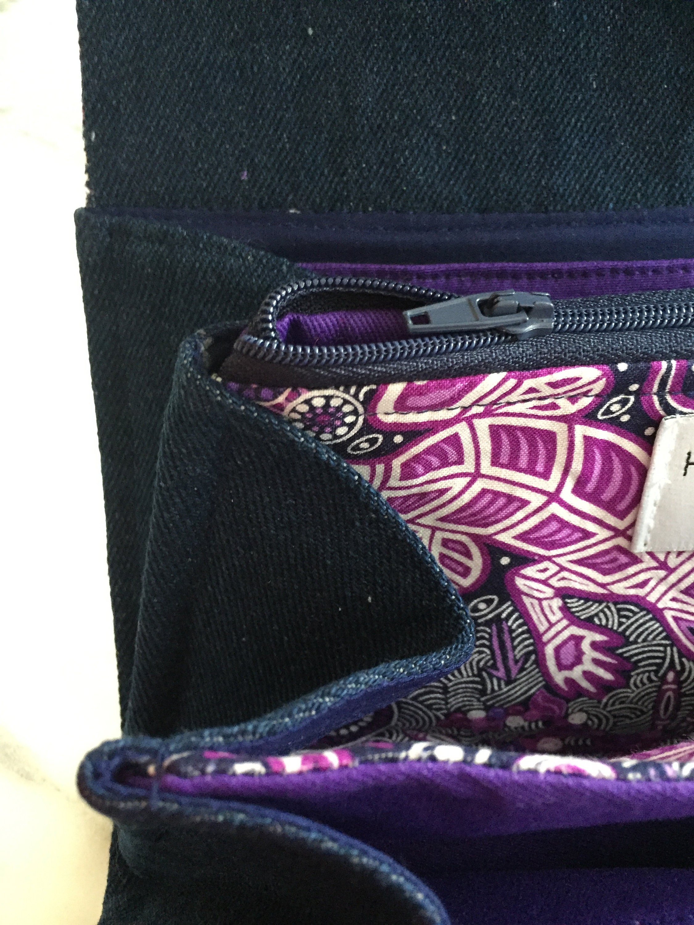 Purple Aboriginal Designed Goanna Print and Denim Large Purse - Etsy