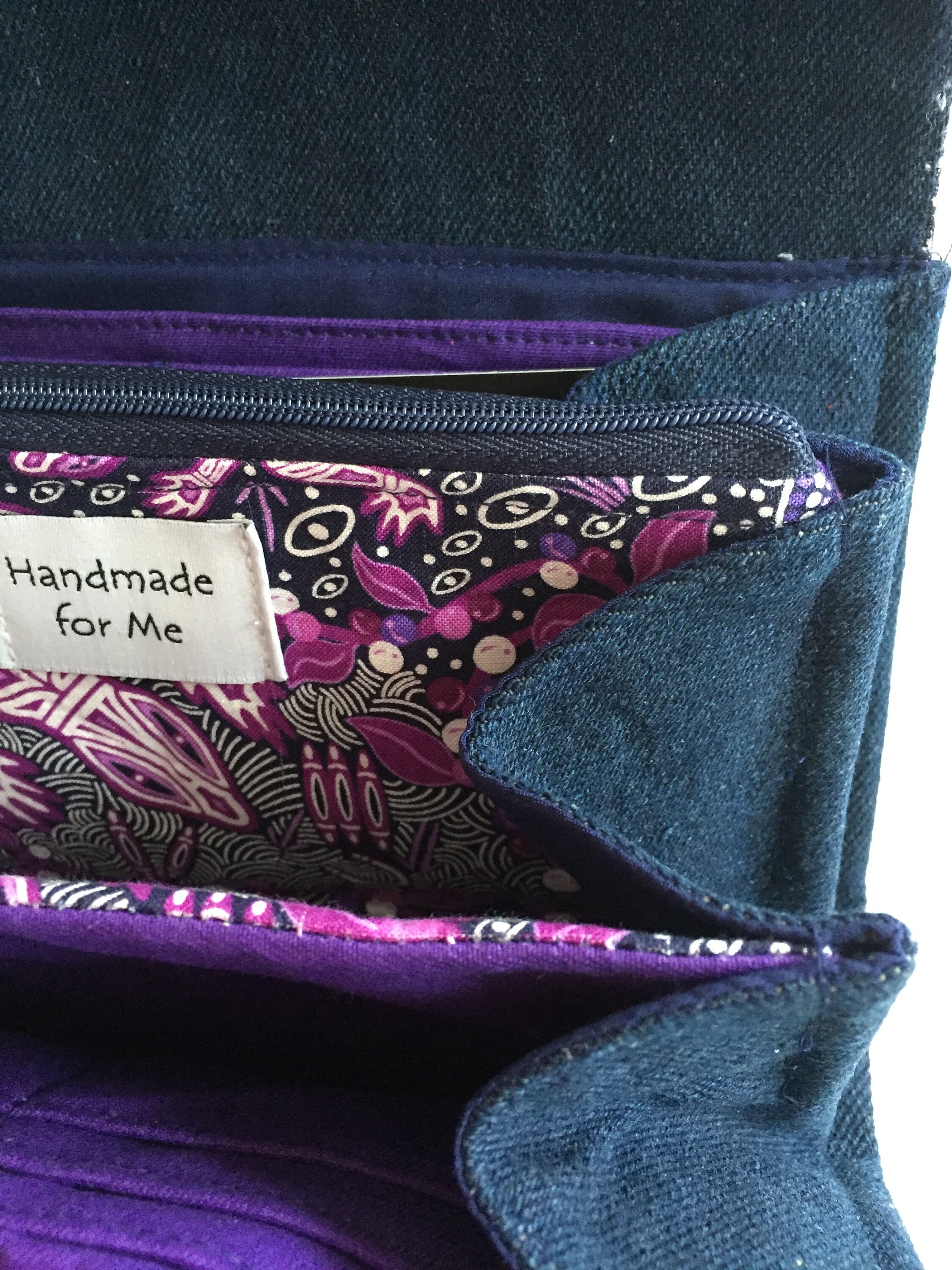 Purple Aboriginal Designed Goanna Print and Denim Large Purse - Etsy ...