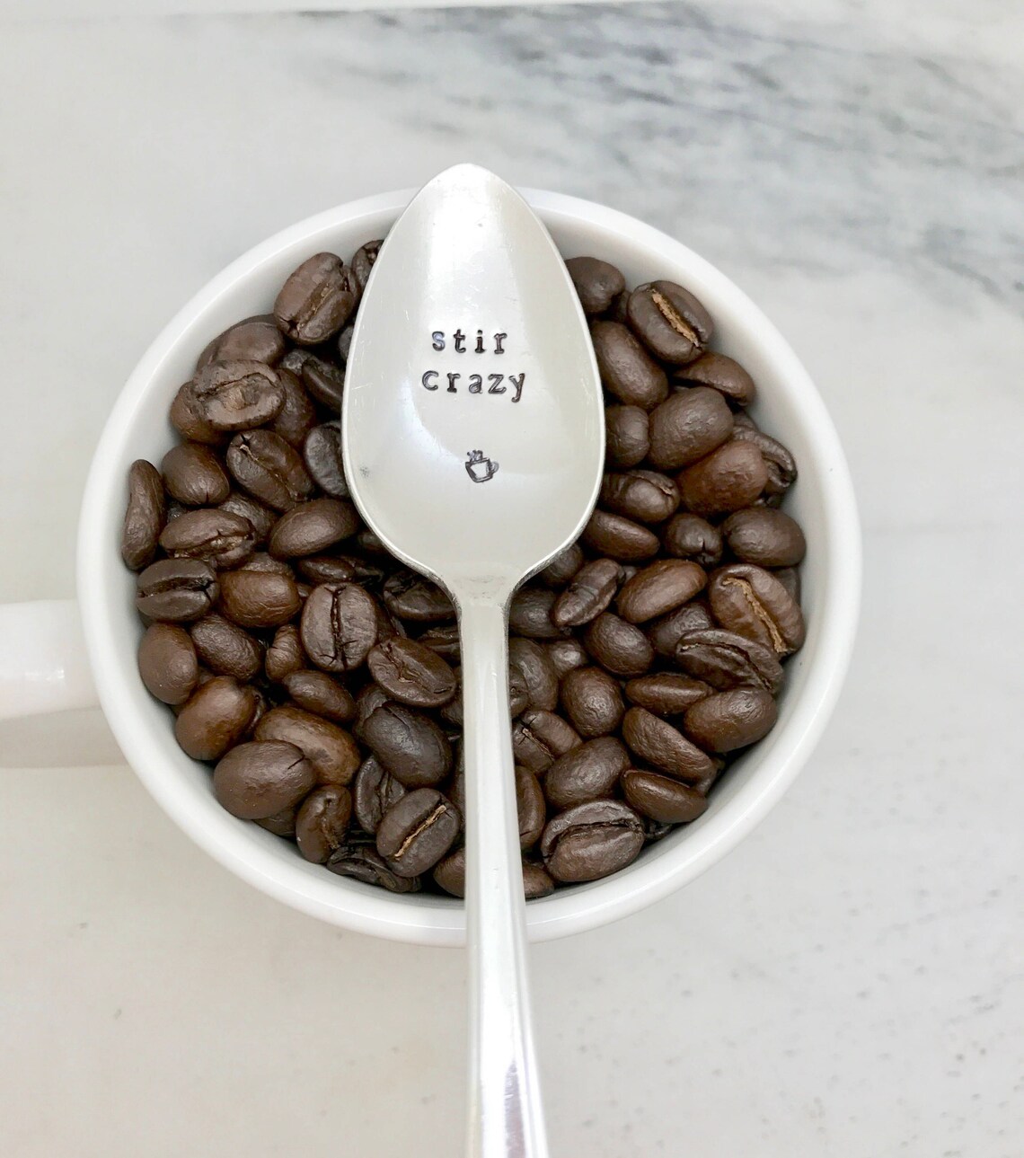 Handstamped Coffee Spoon, Stir Crazy, Spoons With Sayings, Stamped ...