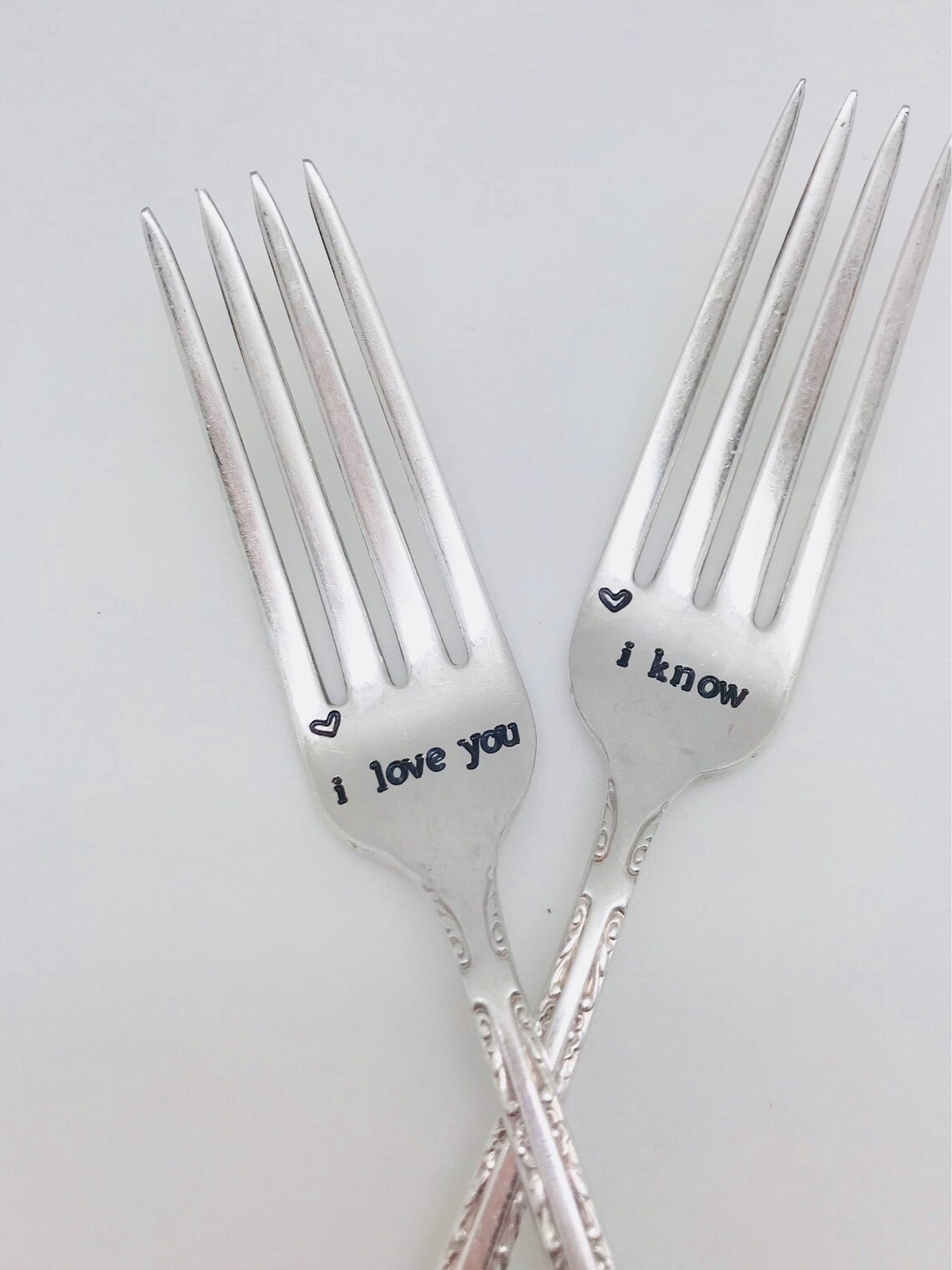 Wedding cake forks anniversary forks I love you forks Star | Etsy