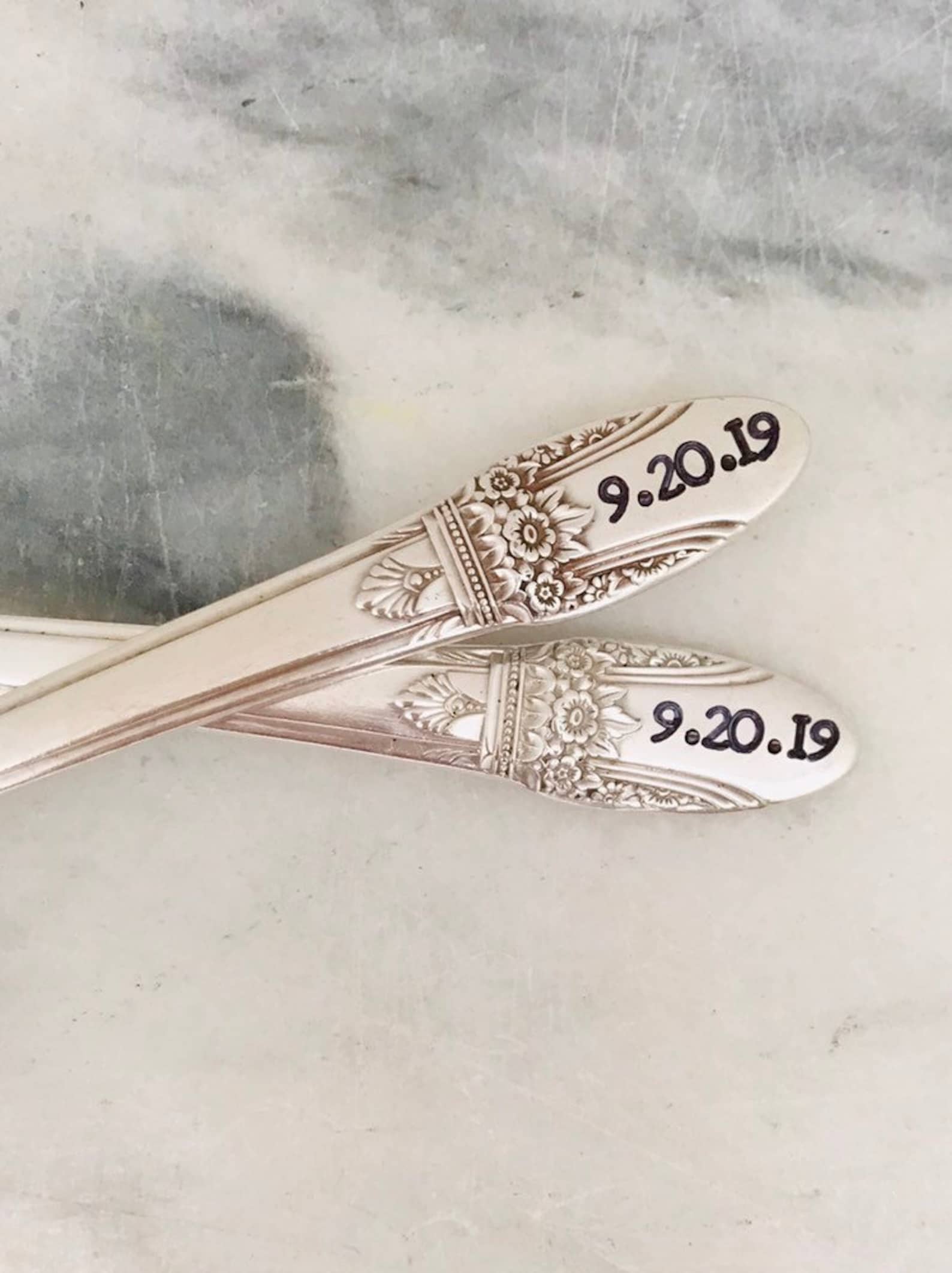 Mr Mrs Wedding Forks Wedding Cake Forks Vintage Silverplate | Etsy