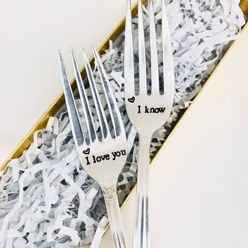 Wedding Cake Forks Anniversary Forks I Love You Forks Star - Etsy