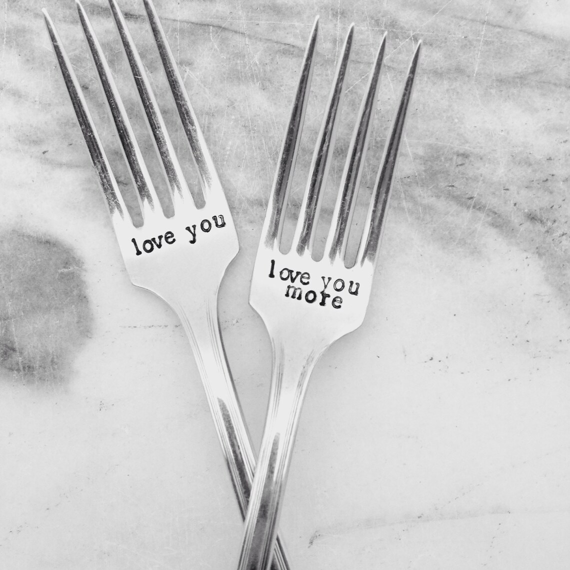 Love You Wedding Forks, Love You More, Anniversary Gift, Engagement ...