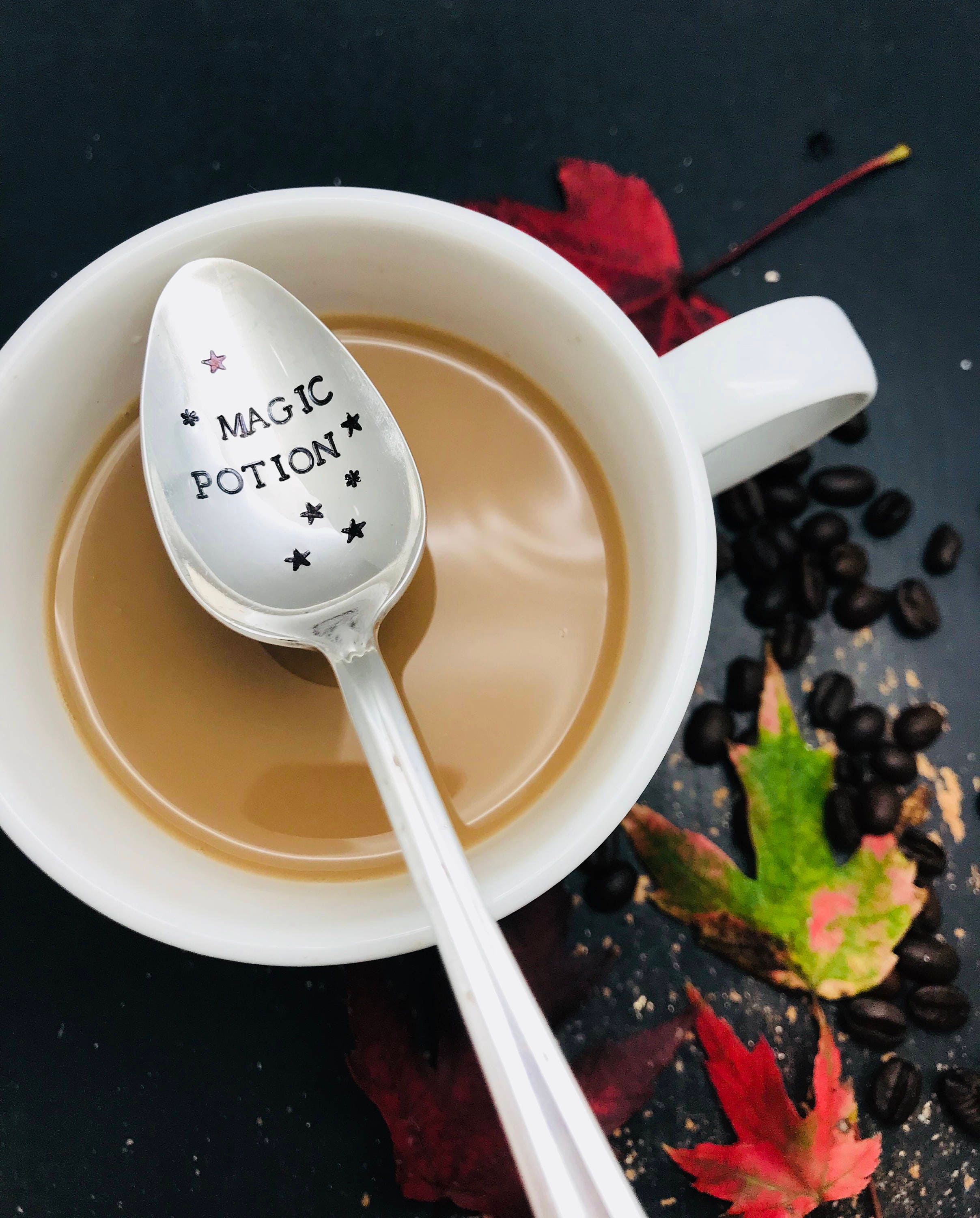 Handstamped Spoon, Coffee Spoon, Magic Potion Spoon, Halloween - Etsy