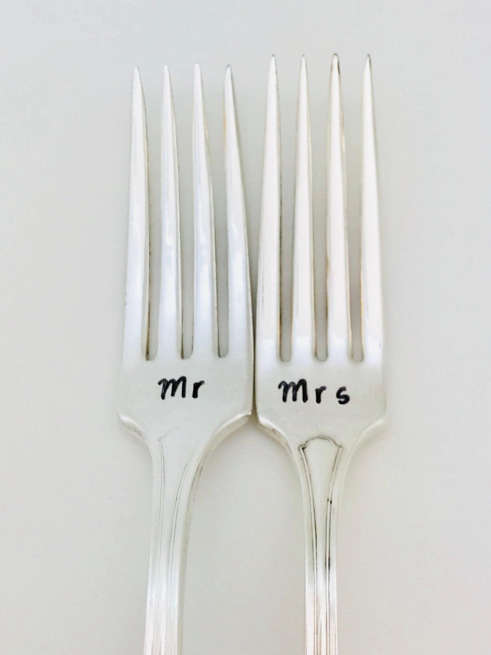 Mr Mrs Wedding Forks Wedding Cake Forks Vintage Silverplate | Etsy
