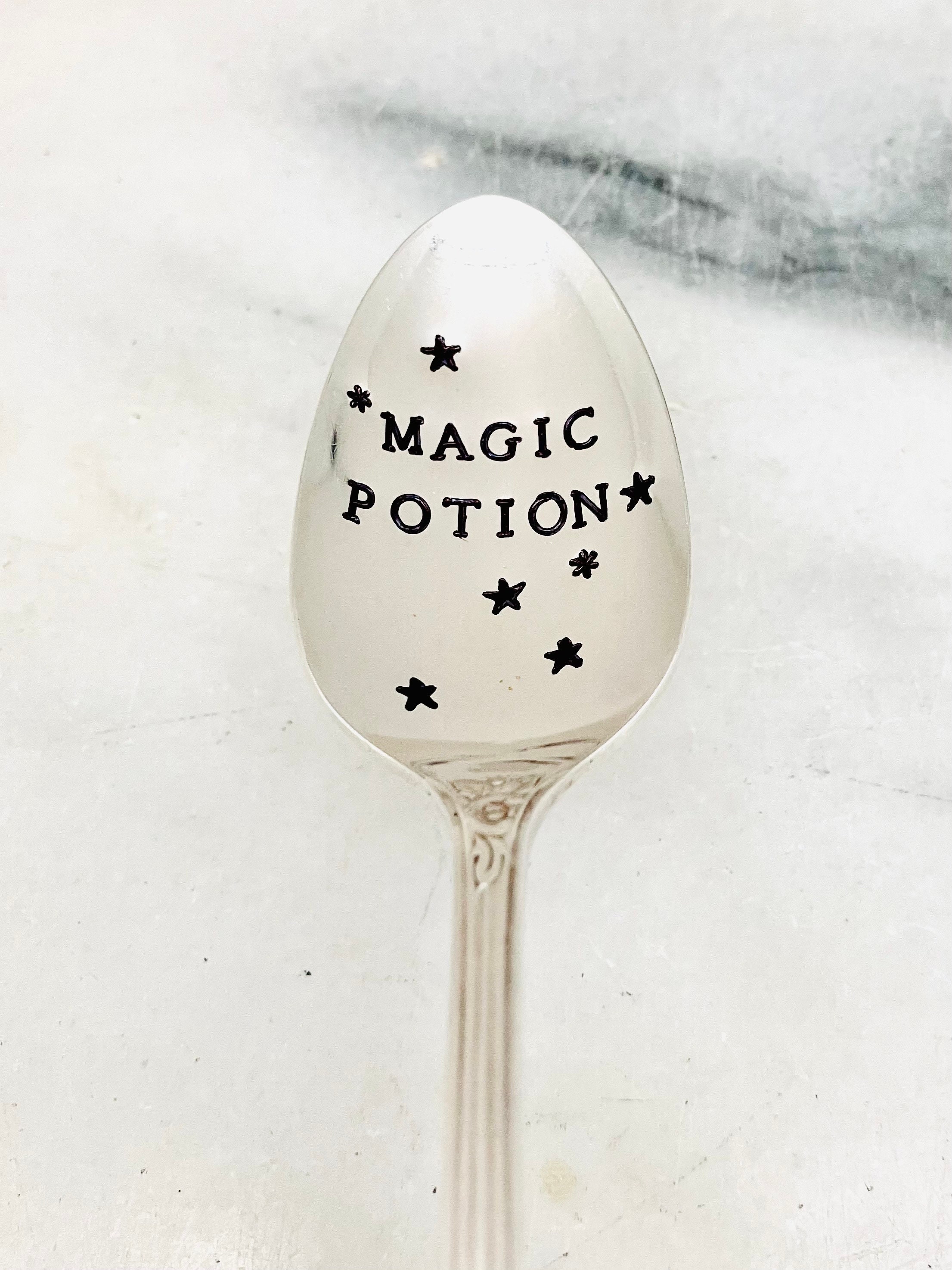 Handstamped Spoon, Coffee Spoon, Magic Potion Spoon, Halloween - Etsy