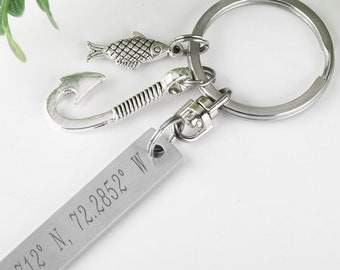 Fish Keyring Gift for Men Fishing Keychain Boyfriend | Etsy