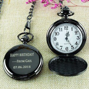 Pocket Watch Engraved Gift Custom Pocket Watch - Personalized Gift With ...