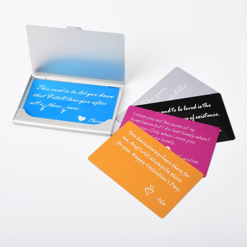 Personalized Wallet Card Custom Wallet Card Laser Engraved | Etsy