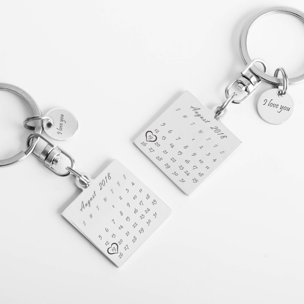 Calendar Keychain - Etsy