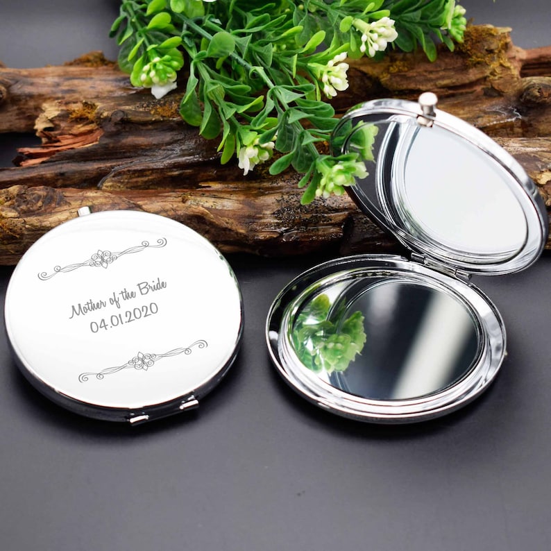 Engraved Compact Mirror Pocket Mirror Personalized - Etsy