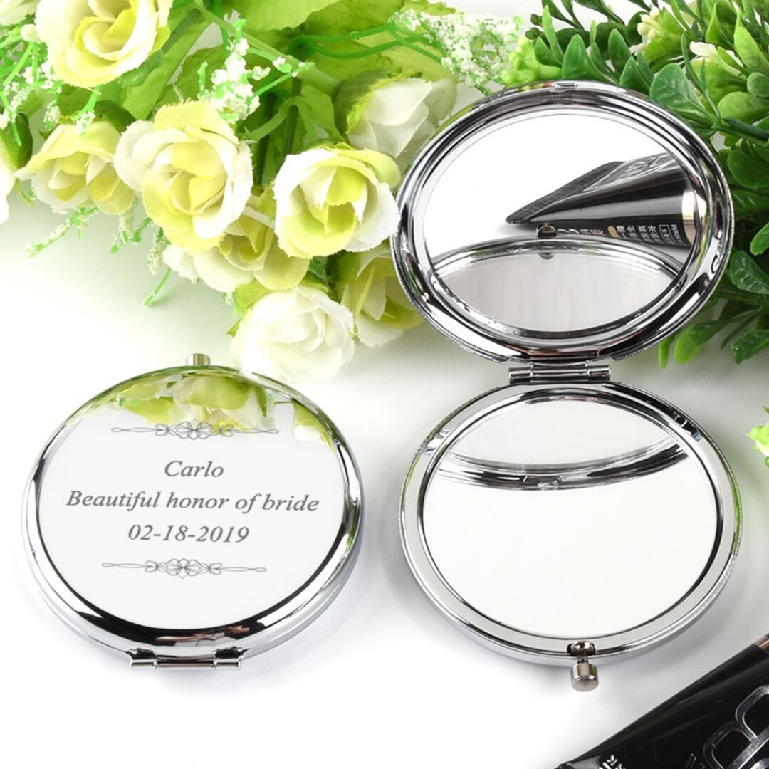 Personalized Engraved Compact Mirror Custom Purse Pocket Mirror ...