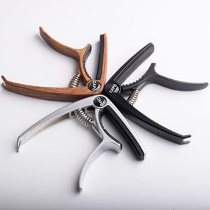 Custom Metal Guitar Capo With Wood Grain, Guitar Gift, Personalized ...