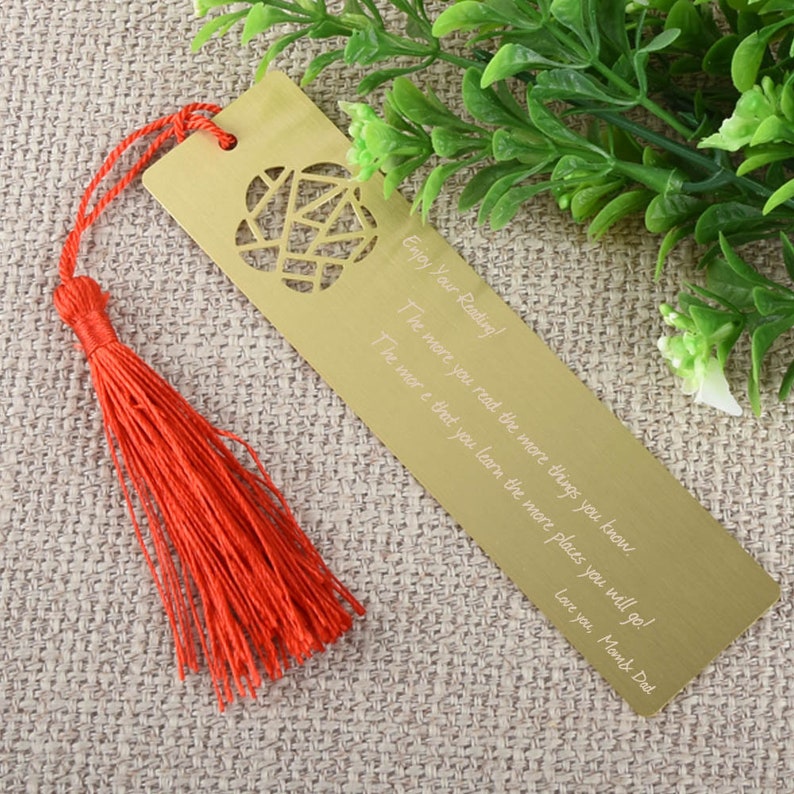 Metal bookmark personalized Copper Design Your Own Engraved | Etsy