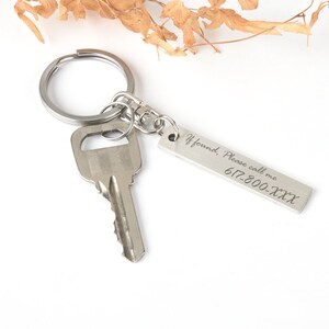 Personalized Key Chain-engraving Coordinates Key Chain, Lost Found Key ...