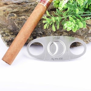 Personalized Stainless Steel Cigar Cutter, Engraved Stainless Steel ...