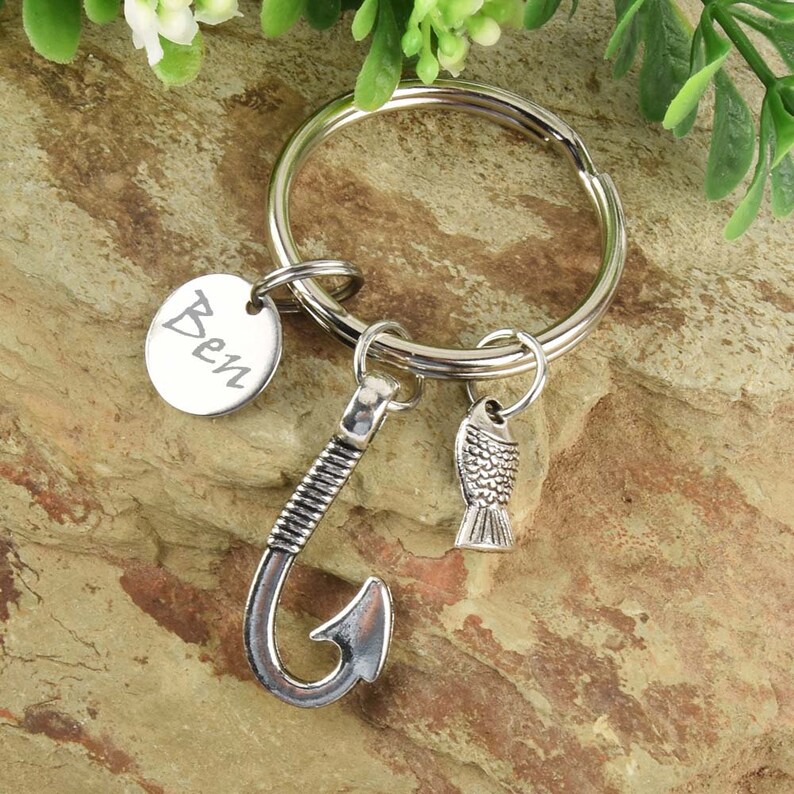 Fishing Keychain Custom Fish Keychain Key Ring Keychain for - Etsy