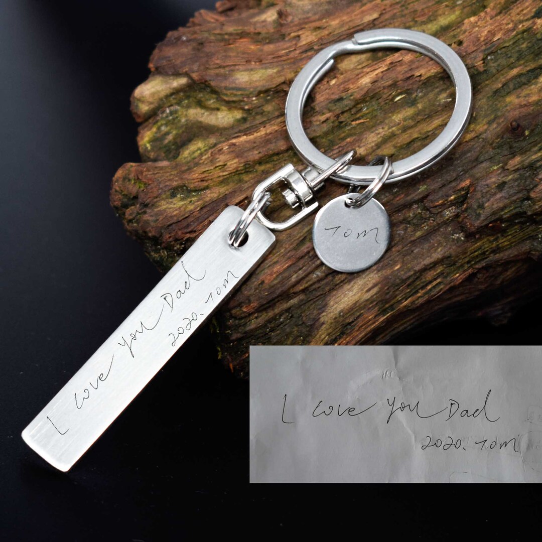 Signature Key Chain-personalized Keychain for Boyfriend Engraving Key ...