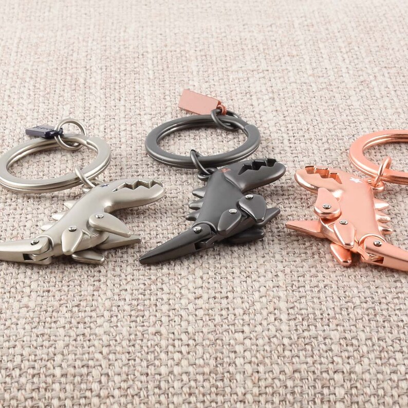 Dinosaur Gift Keychain Animal Keychain Dinosaur Keyring - Etsy