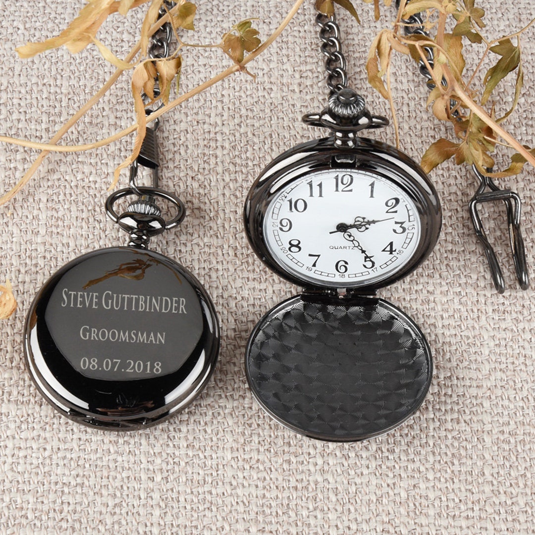 Groomsmen Gift Best Man Gift Engraved Groom Pocket Watch Personalized ...