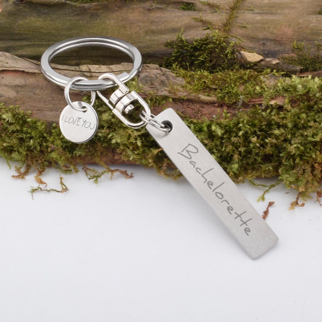 Personalized Key Chain engraved Key Ring With Message, I Love You Mom ...