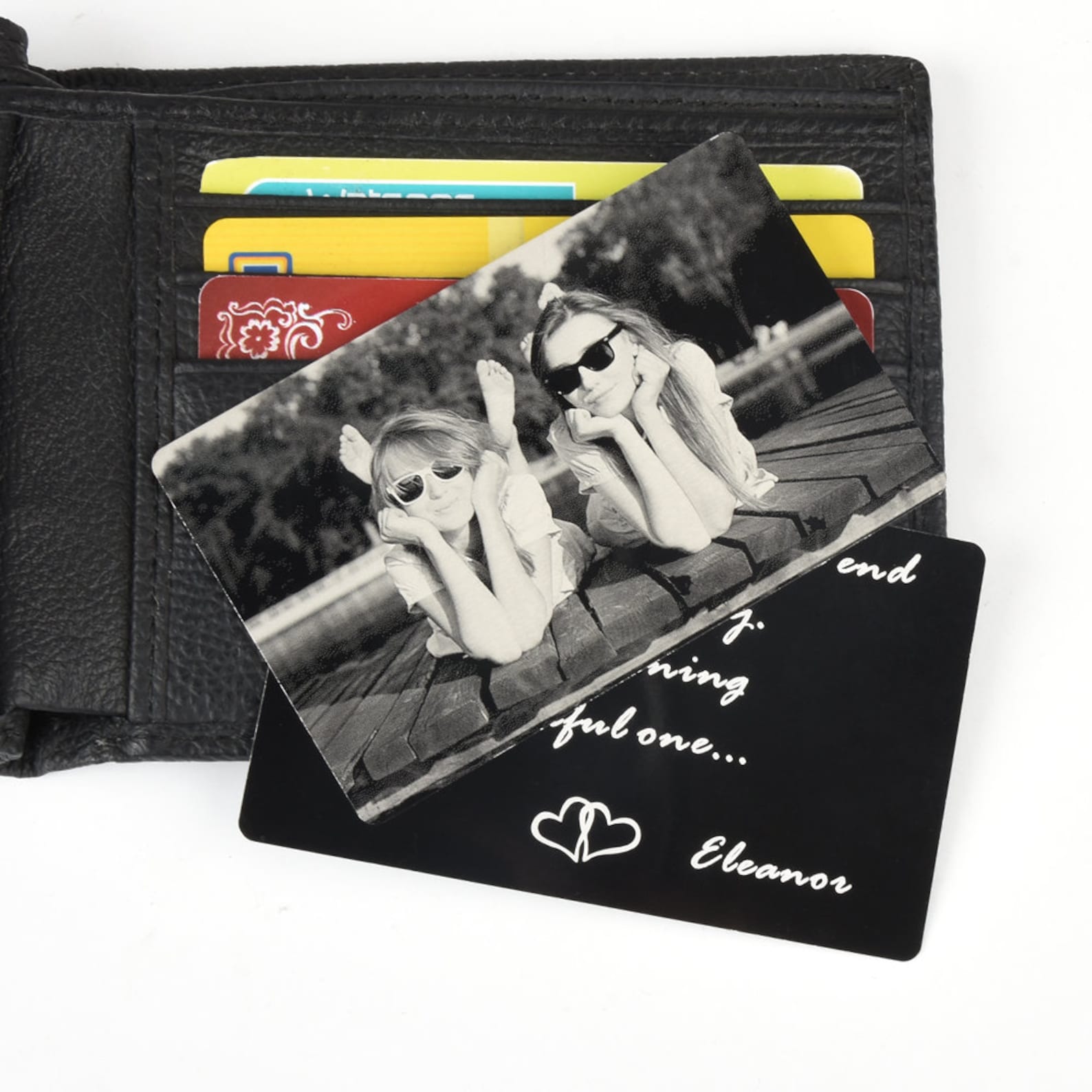 Handwriting Gift for Men Engraved Wallet Card Keepsake Gift - Etsy