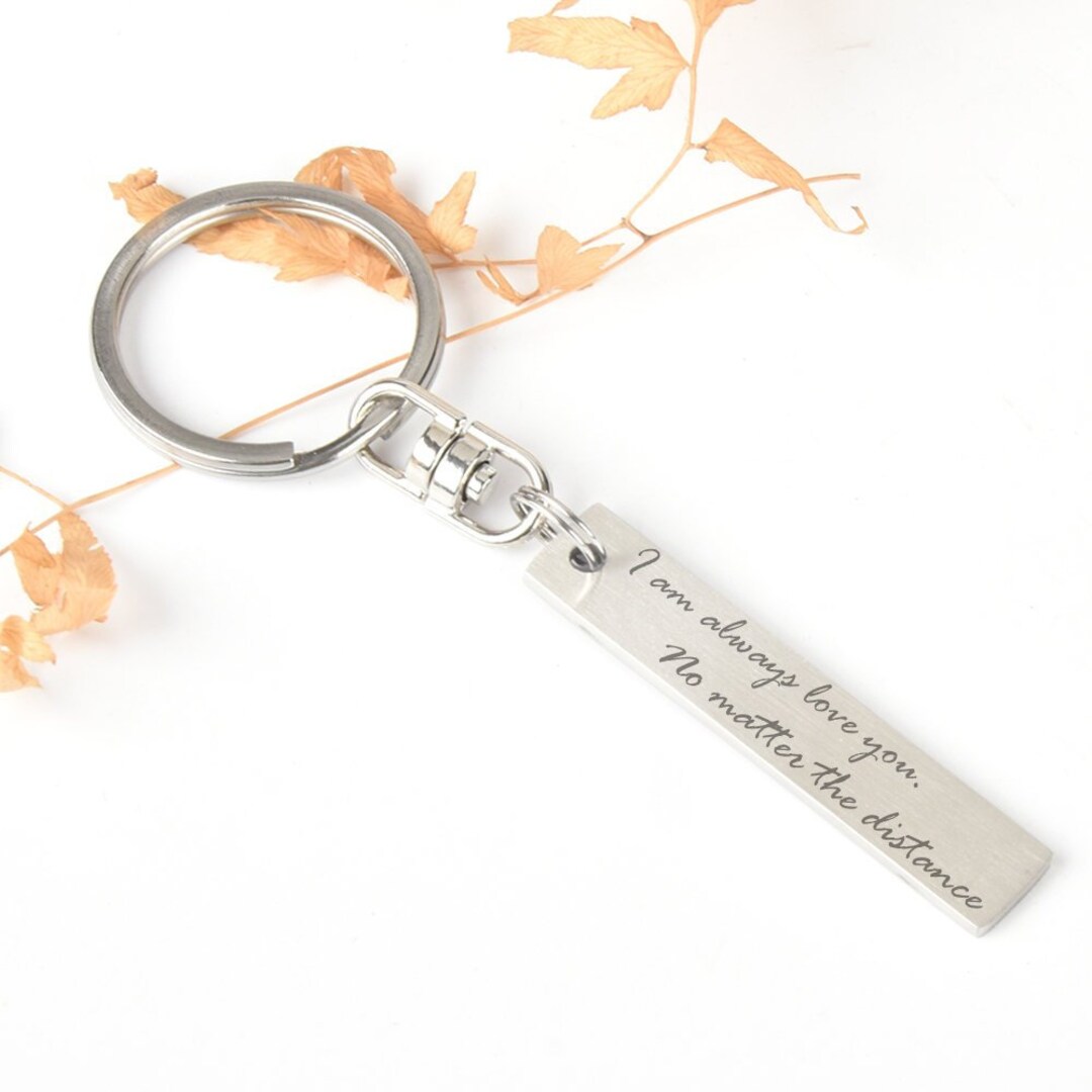 Personalized Key Chain-engraving Coordinates Key Chain, Lost Found Key ...