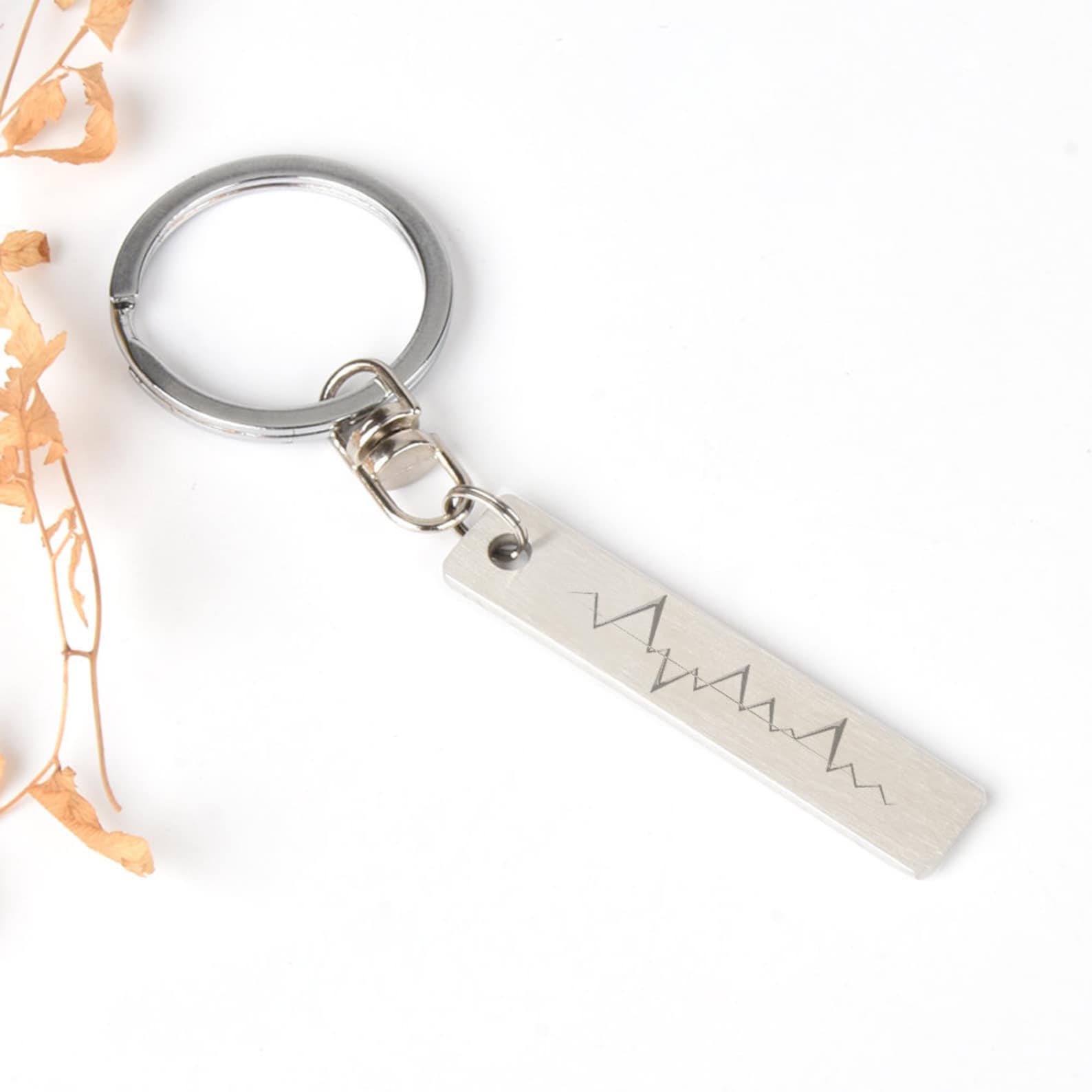 Sound Wave Keychain Audio Wave Custom Keyring Baby's - Etsy