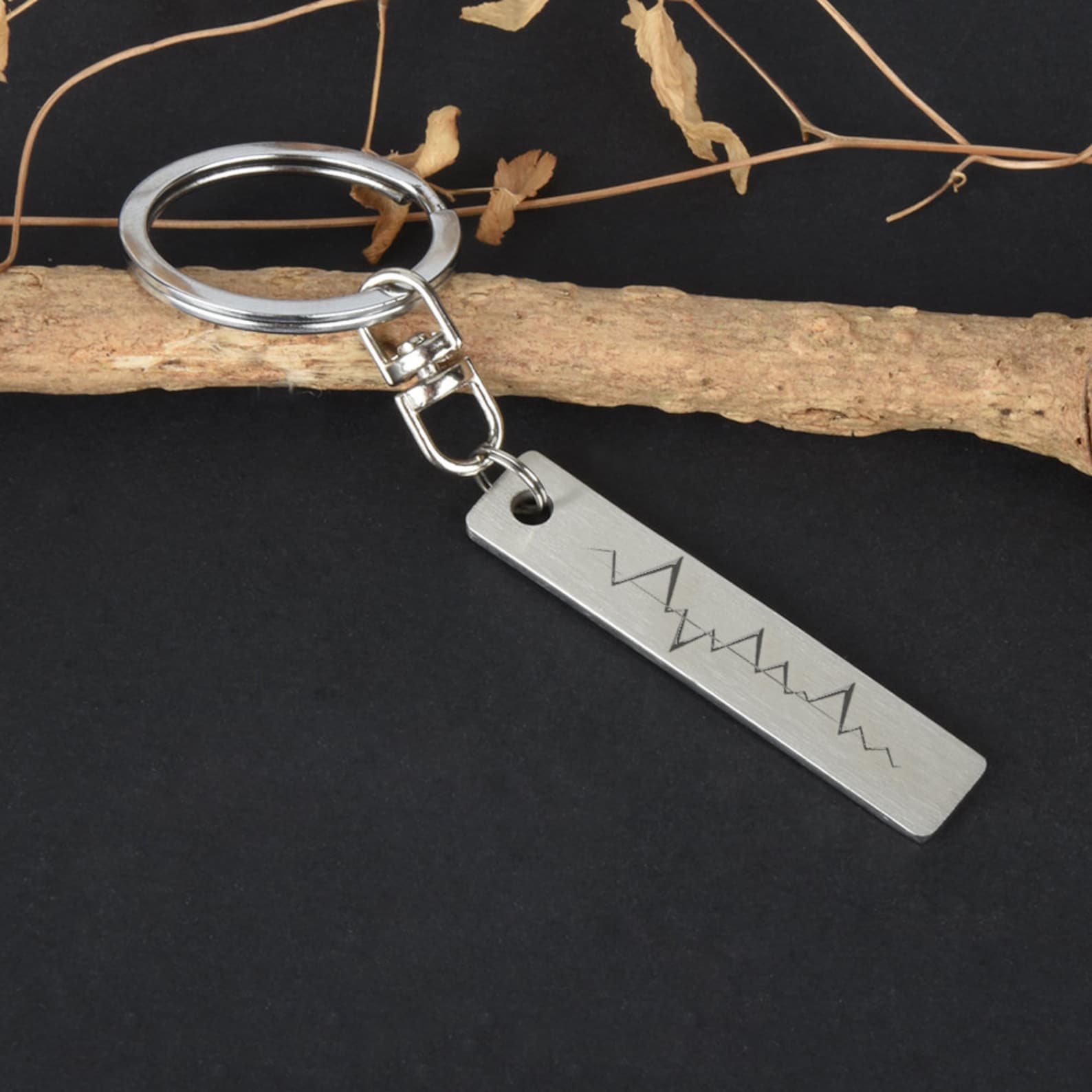 Sound Wave Keychain Audio Wave Custom Keyring Baby's - Etsy