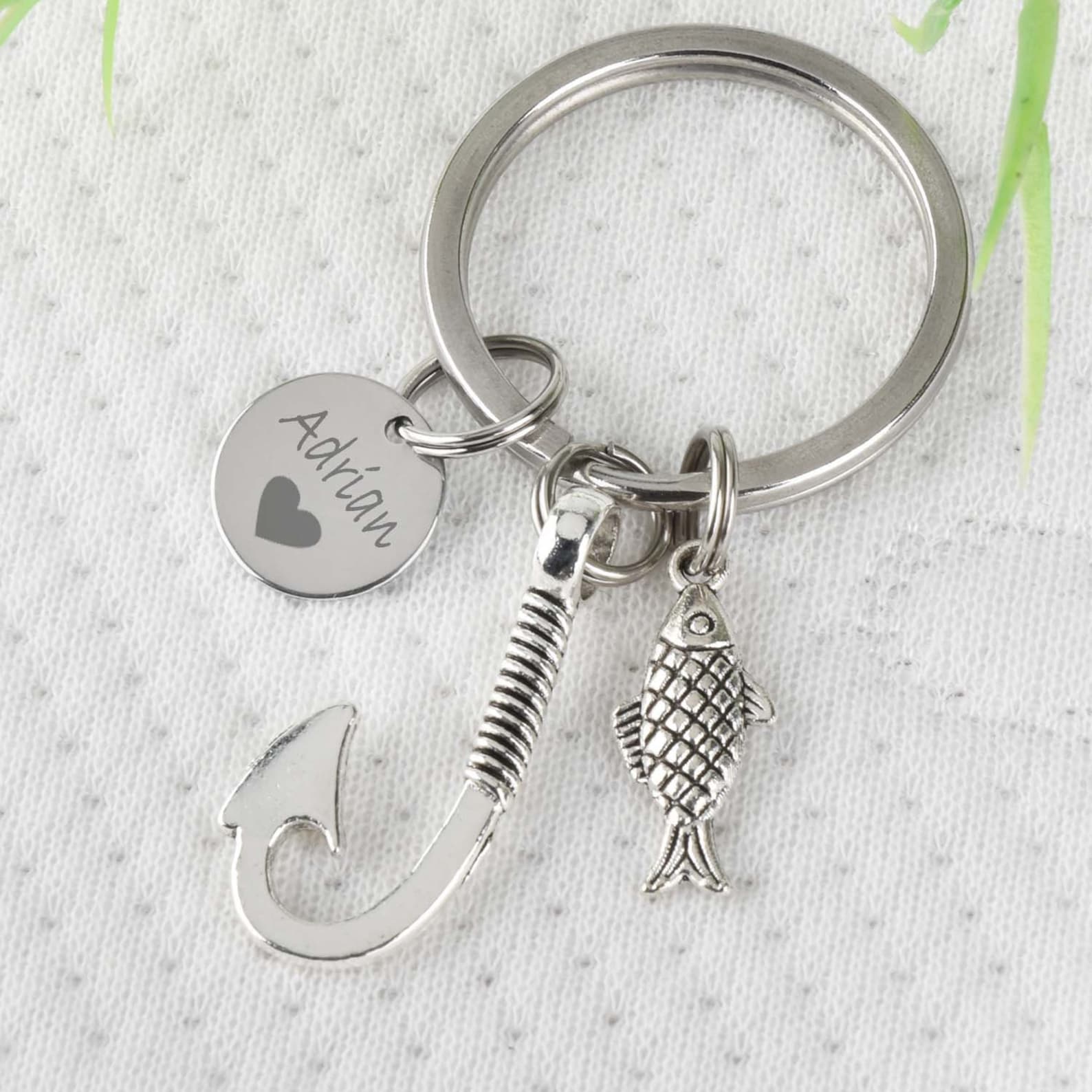 Fish Keychain Fishing Keychain Husband Keychain Dad Gift - Etsy