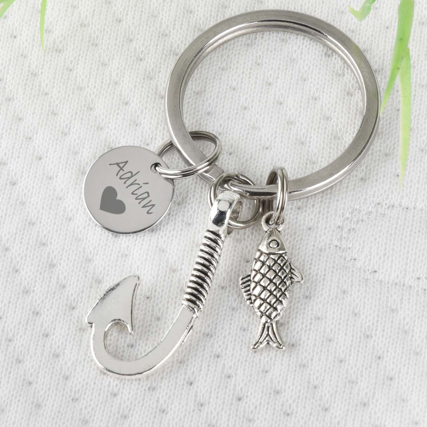 Fish Keychain Fishing Keychain Husband Keychain Dad Gift - Etsy