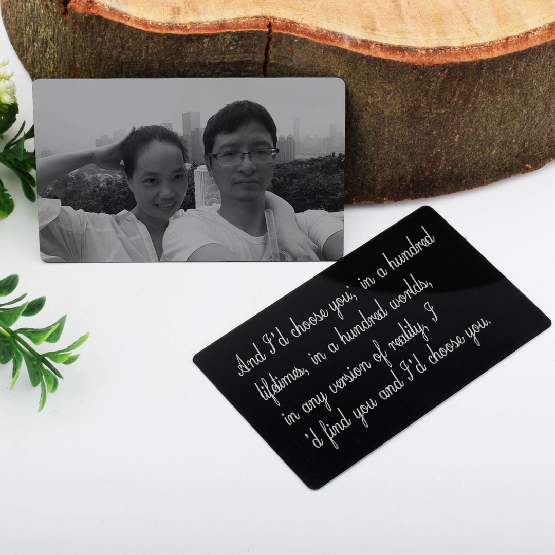 Personalized Wallet Card, Custom Wallet Card, Laser Engraved Metal ...