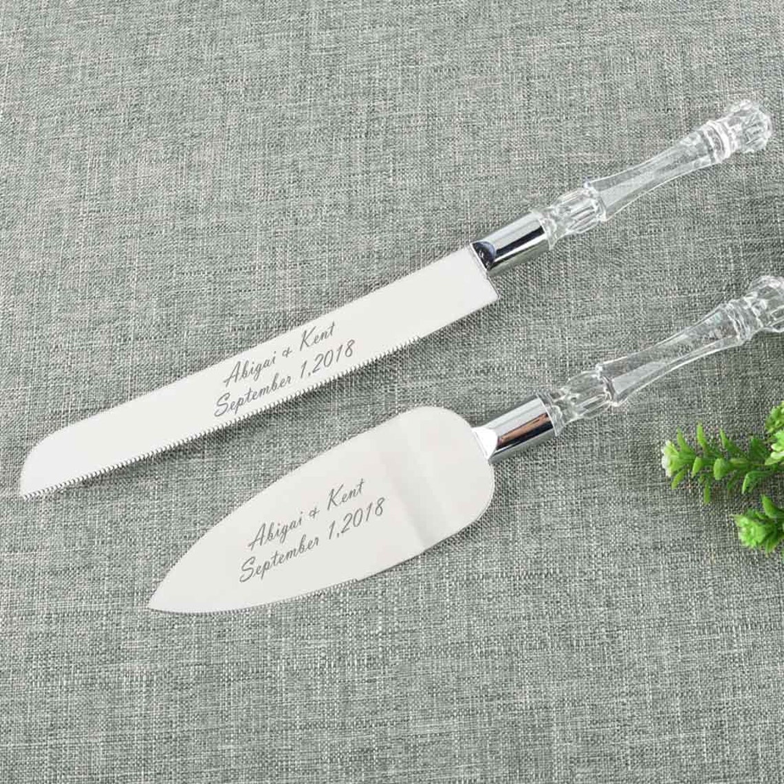 Cake Cutter Wedding Cake Server Set Custom Cake Cutting Set - Etsy