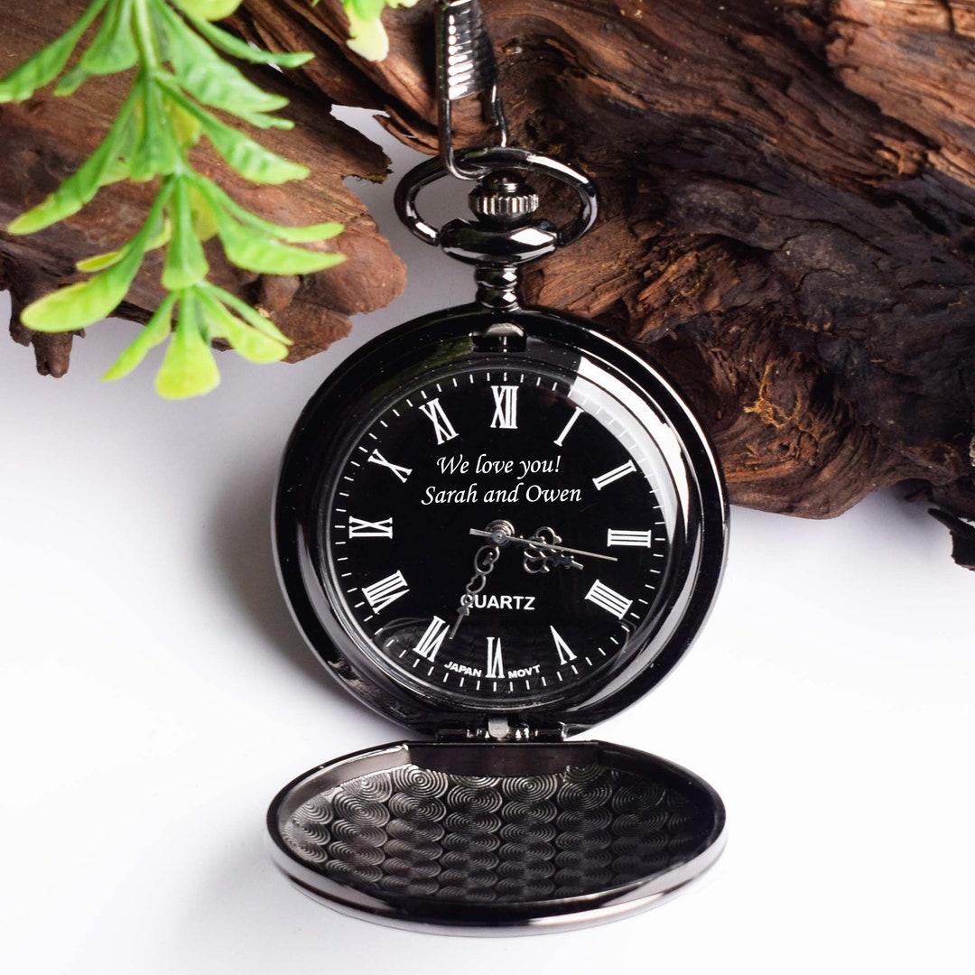 Pocket Watch Custom With Handwriting, Personalized Watch Gift ...