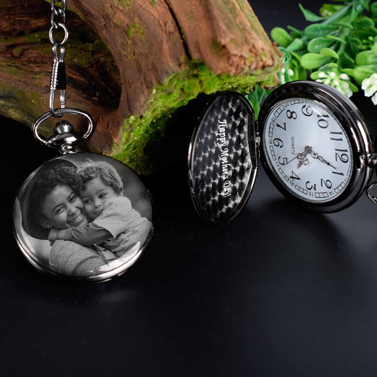 Men Pocket Watch Engraved Photo Anniversary Personalized Gift - Etsy