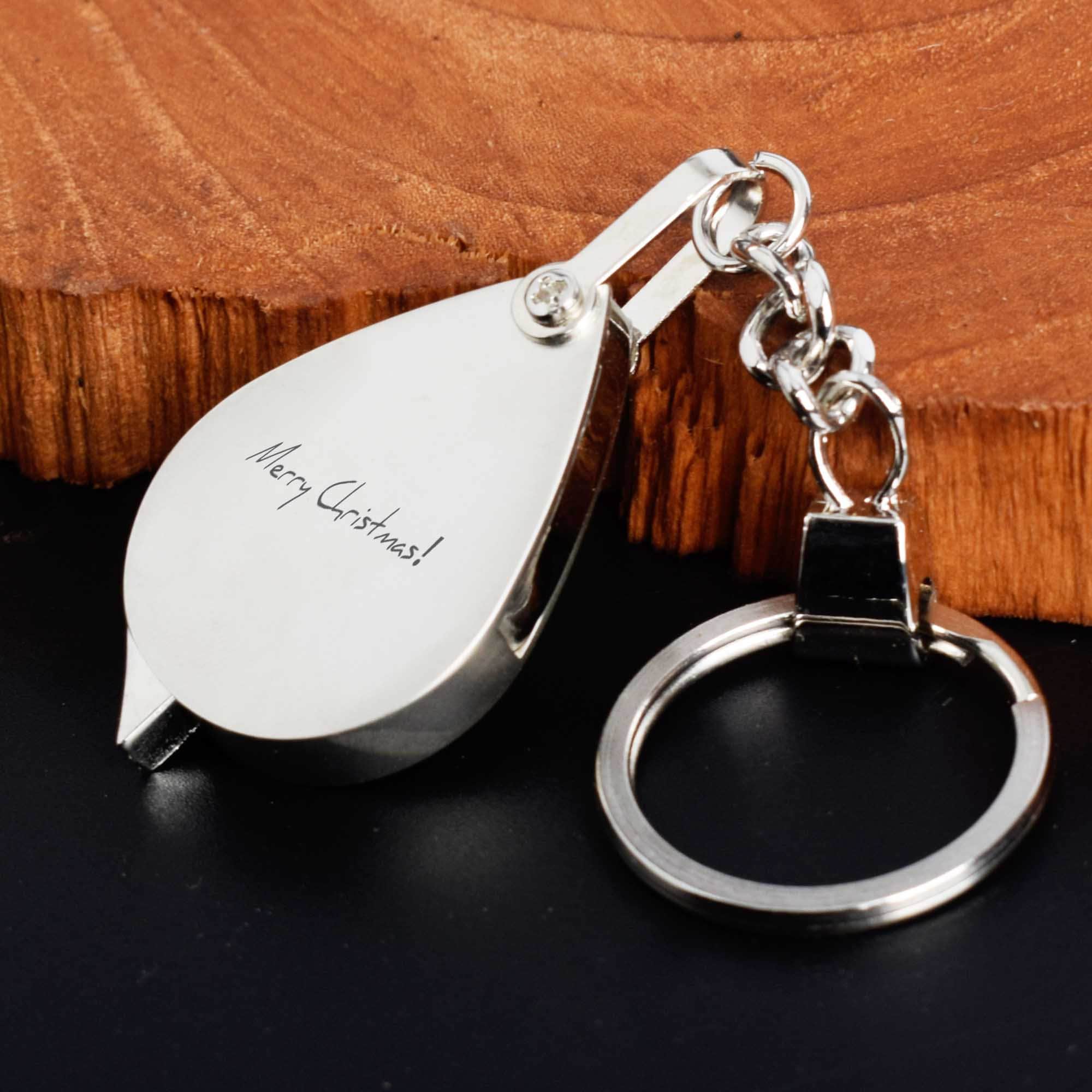 Flip-open Loupe Magnifying Glass Key Chain Keychain - Etsy