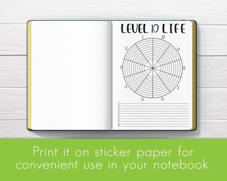Level 10 Life Goal Setting Printable Bullet Journal Printable Planner ...